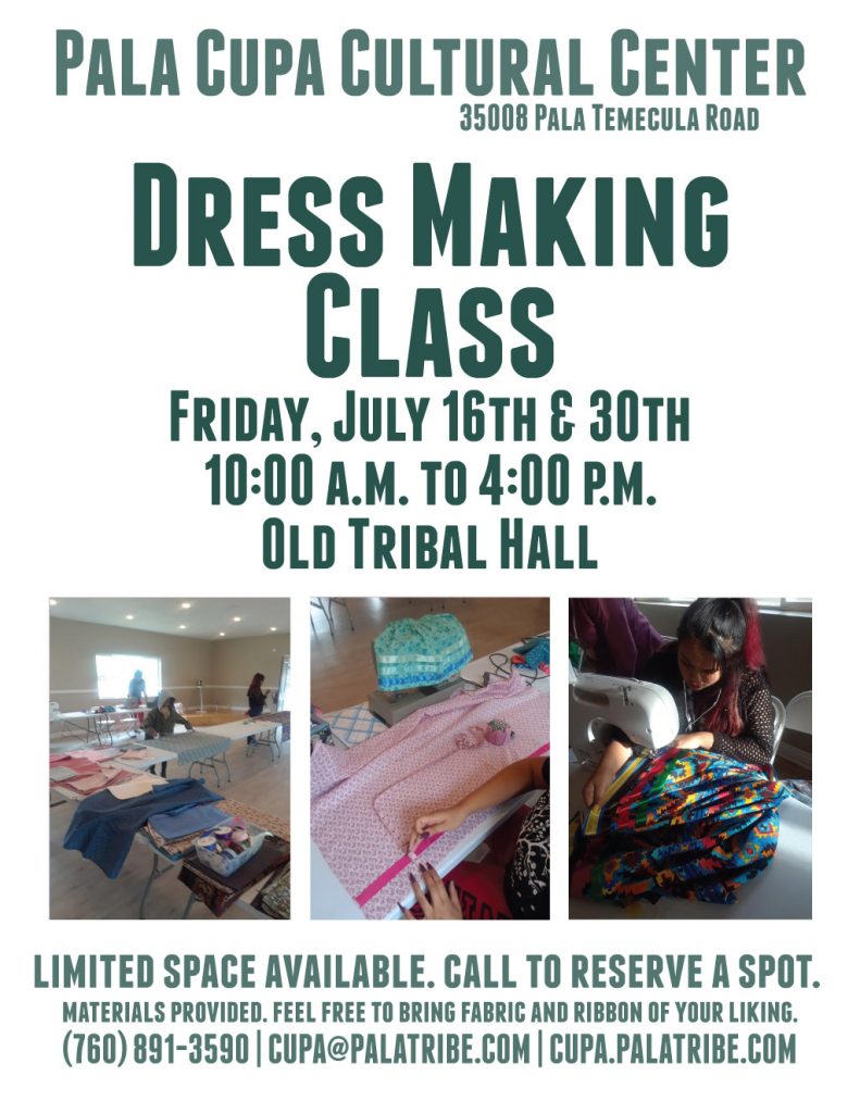 Dress Making Class – Pala Tribe
