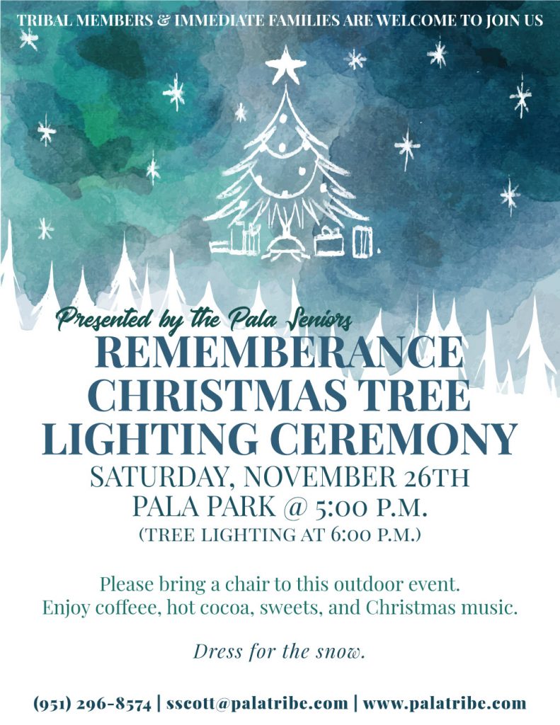 Remembrance Christmas Tree Lighting Ceremony - Pala Tribe