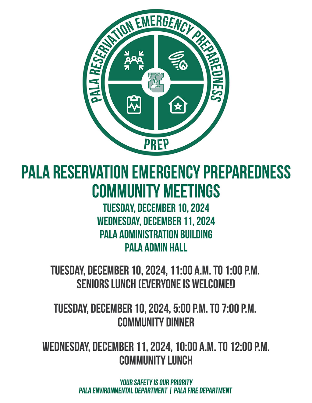 Pala Reservation Emergency Preparedness Community Meetings - Pala Tribe