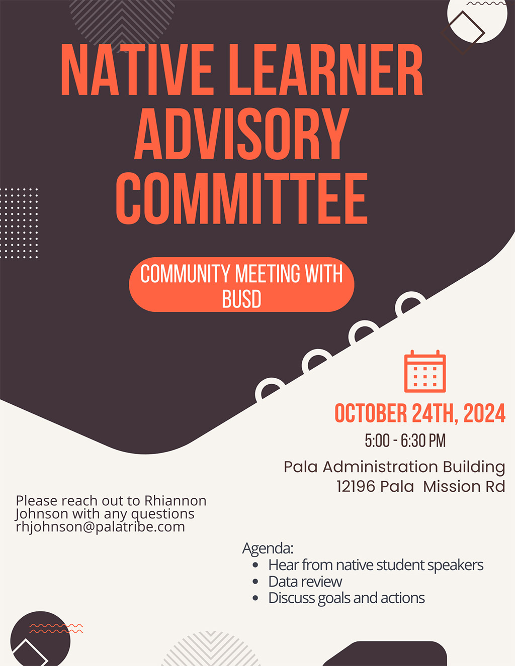 BUSD Native Learner Advisory Committee - Pala Tribe