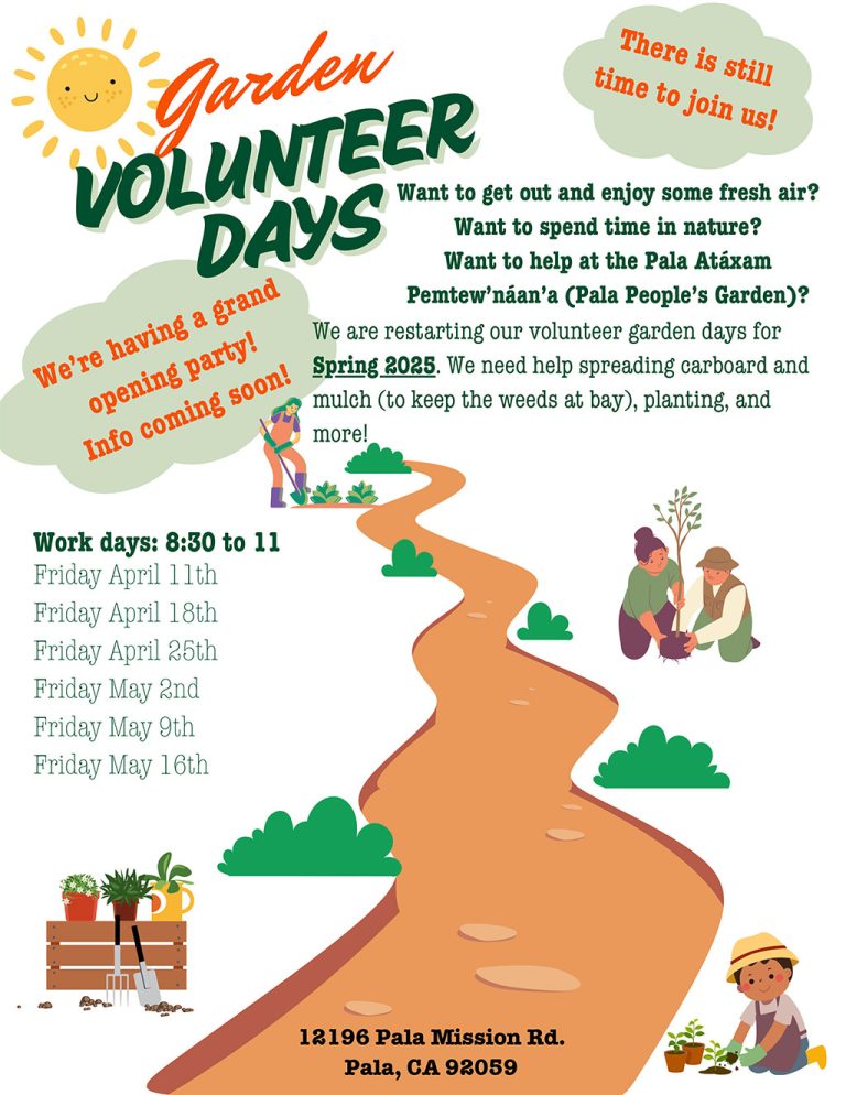 Pala People's Garden Spring Volunteer Days - Pala Tribe