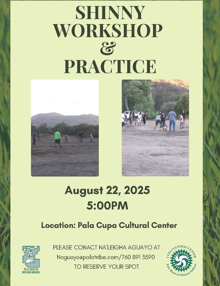 Shinny Workshop and Practice - Pala Tribe