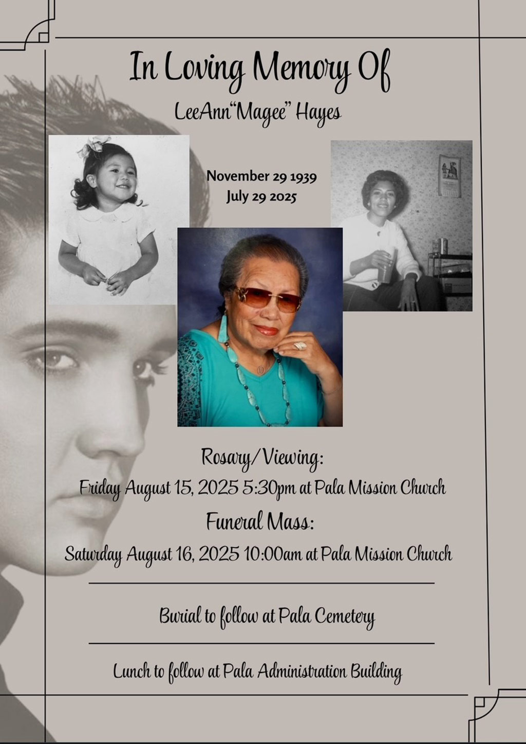 In Memoriam: LeeAnn Hayes (1939-2025) - Pala Tribe