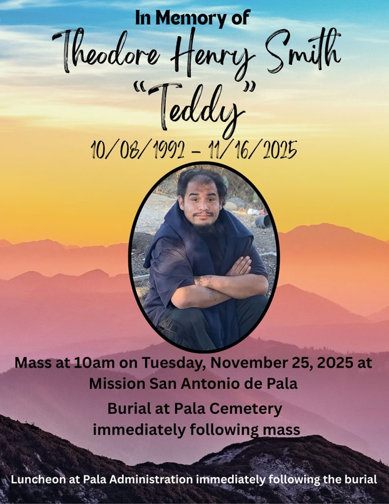 In Memoriam: Theodore Henry Smith (1992-2025) – Pala Tribe