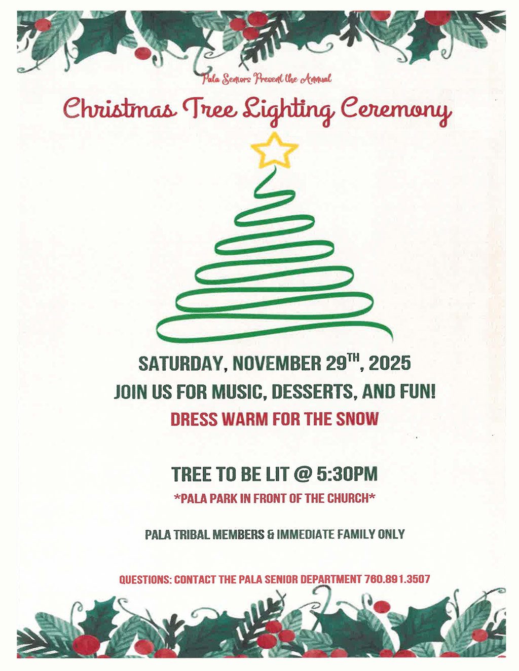 Christmas Tree Lighting Ceremony - Pala Tribe