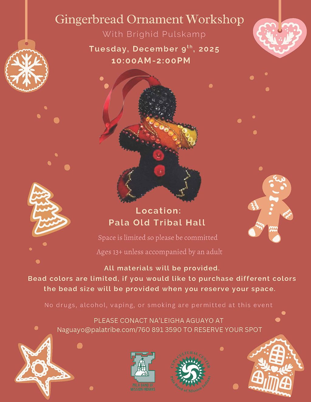 Gingerbread Ornament Workshop - Pala Tribe