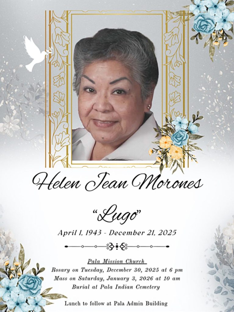 In Memoriam: Helen Jean Morones (1943-2025) – Pala Tribe